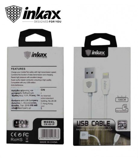 Cable Lightning USB 1m INKAX CK-60