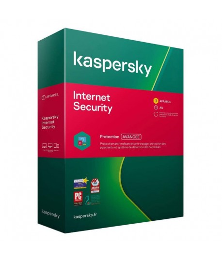 Antivirus KASPERSKY Internet Security - 1 an / 1 poste