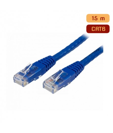 Cable Réseau UTP CAT 6 RJ45 15M - Gris